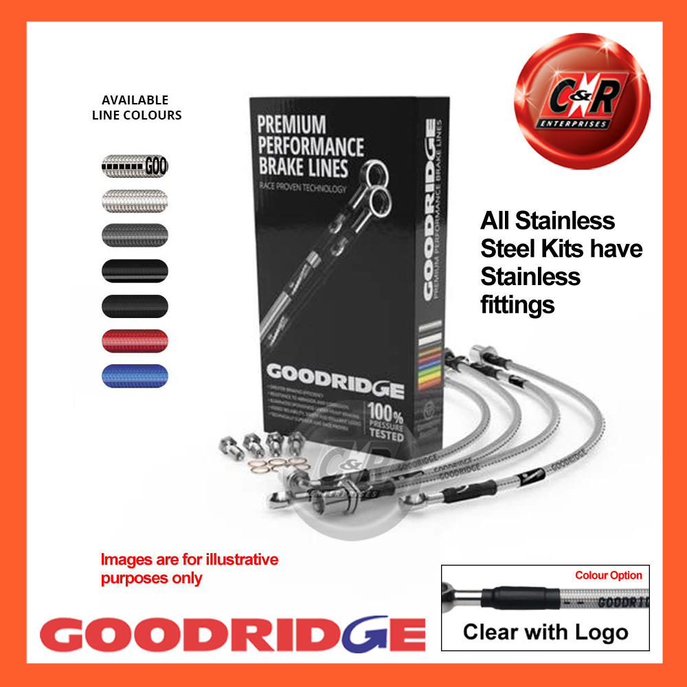 Goodridge Tubi CLG Inox per Corsa C 1.8 SRi RrDiscs 00-05 SVA0885-4C-CLG