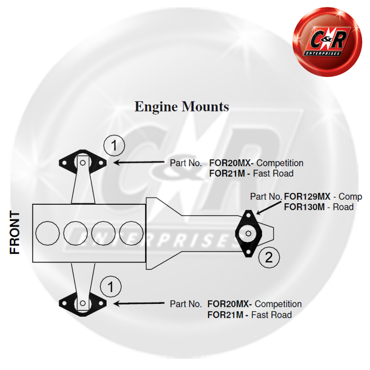 Ford Sierra Sapphire, Escort Cosworth Vibra Technics Road Engine Mount ...